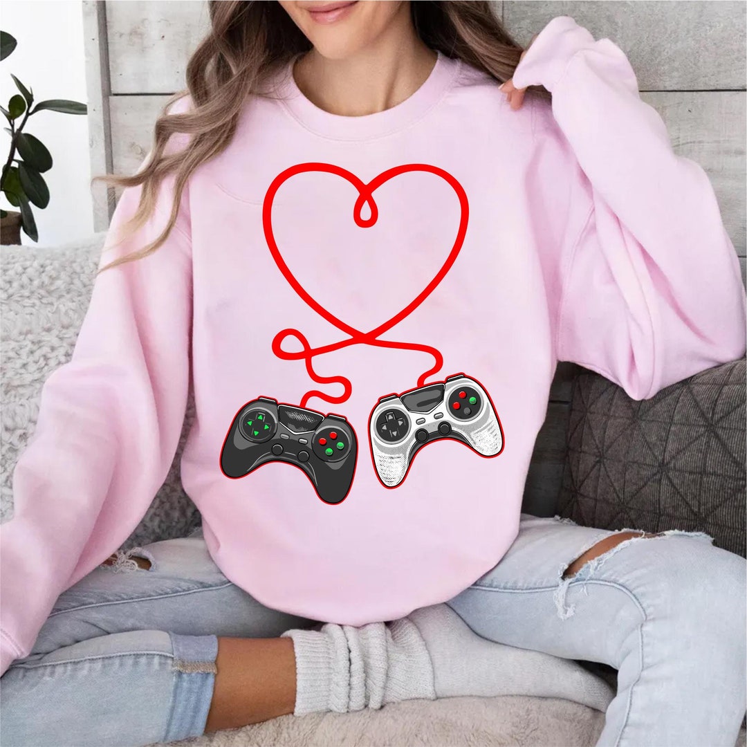 Heart-shaped Game Controllers SVG PNG, Gamer Love Valentine SVG, Gaming ...