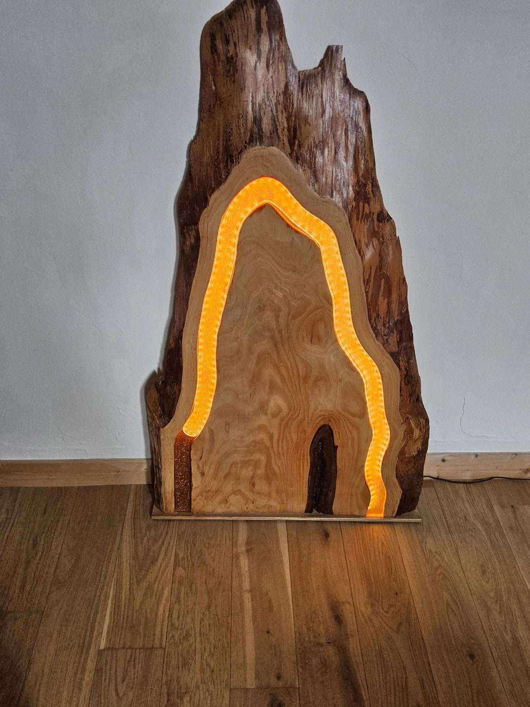 Live Edge LED Lamp - Etsy
