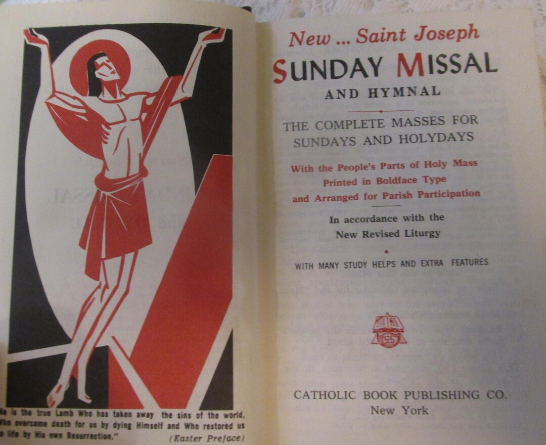 1969, Saint Joseph, Sunday Missal, Prayer Book, Catholic Mass ...