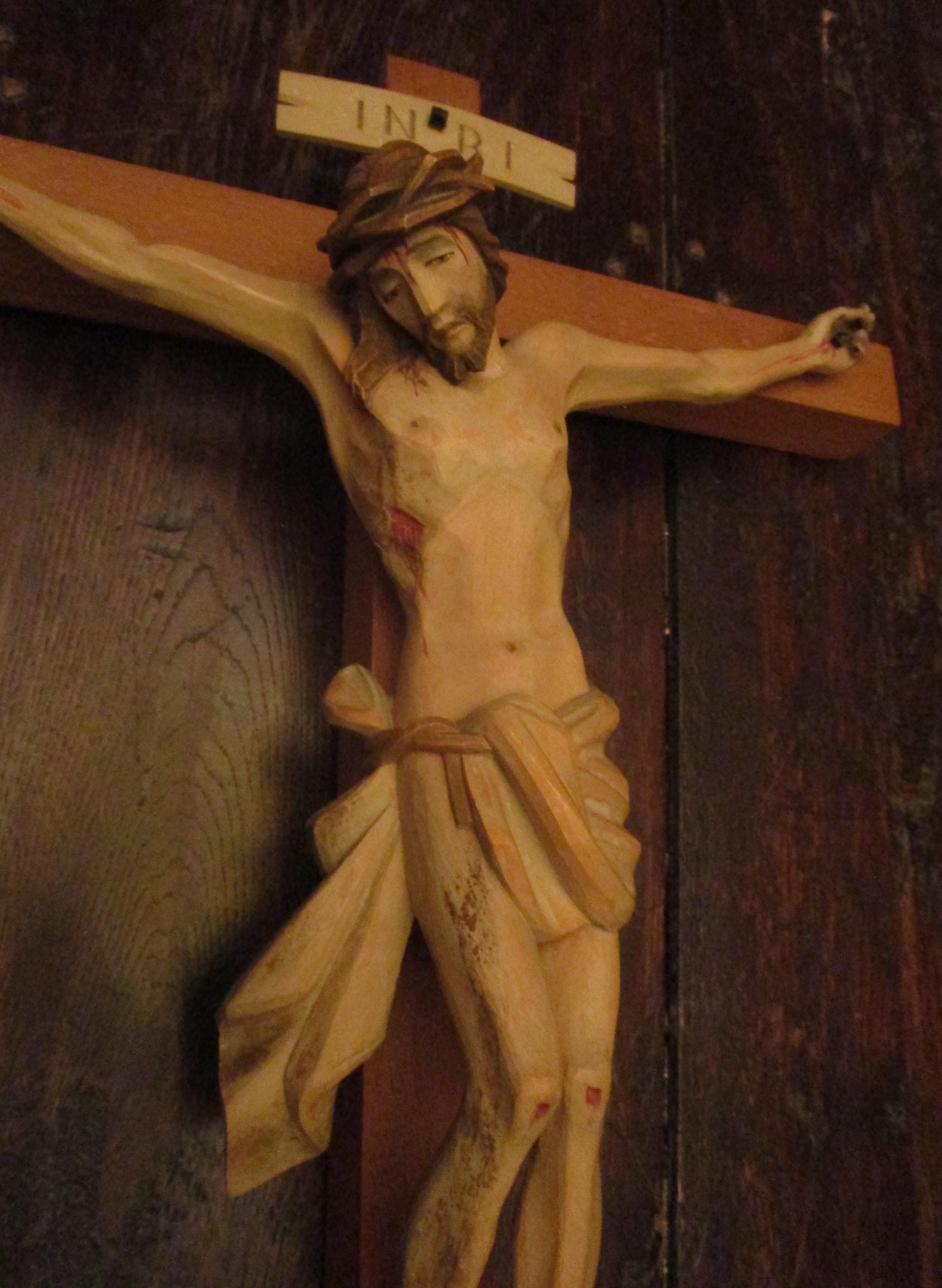 27in, Carved Crucifix, Wall Cross, Church Cross, Religious Decor ...