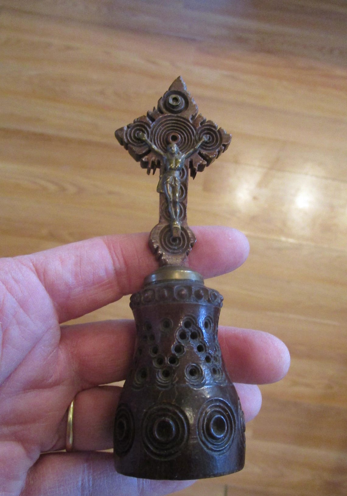 1920s, Carved Cross, Stanhope Viewer, Austrian, Maria Lanzendorf ...