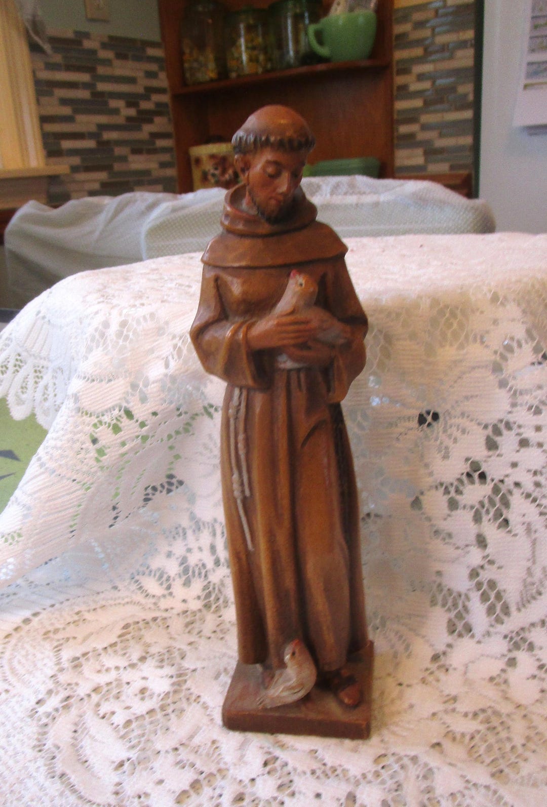 7.5 In, Feri Carving, Italian Carving, Saint Francis, Saint Figurines ...