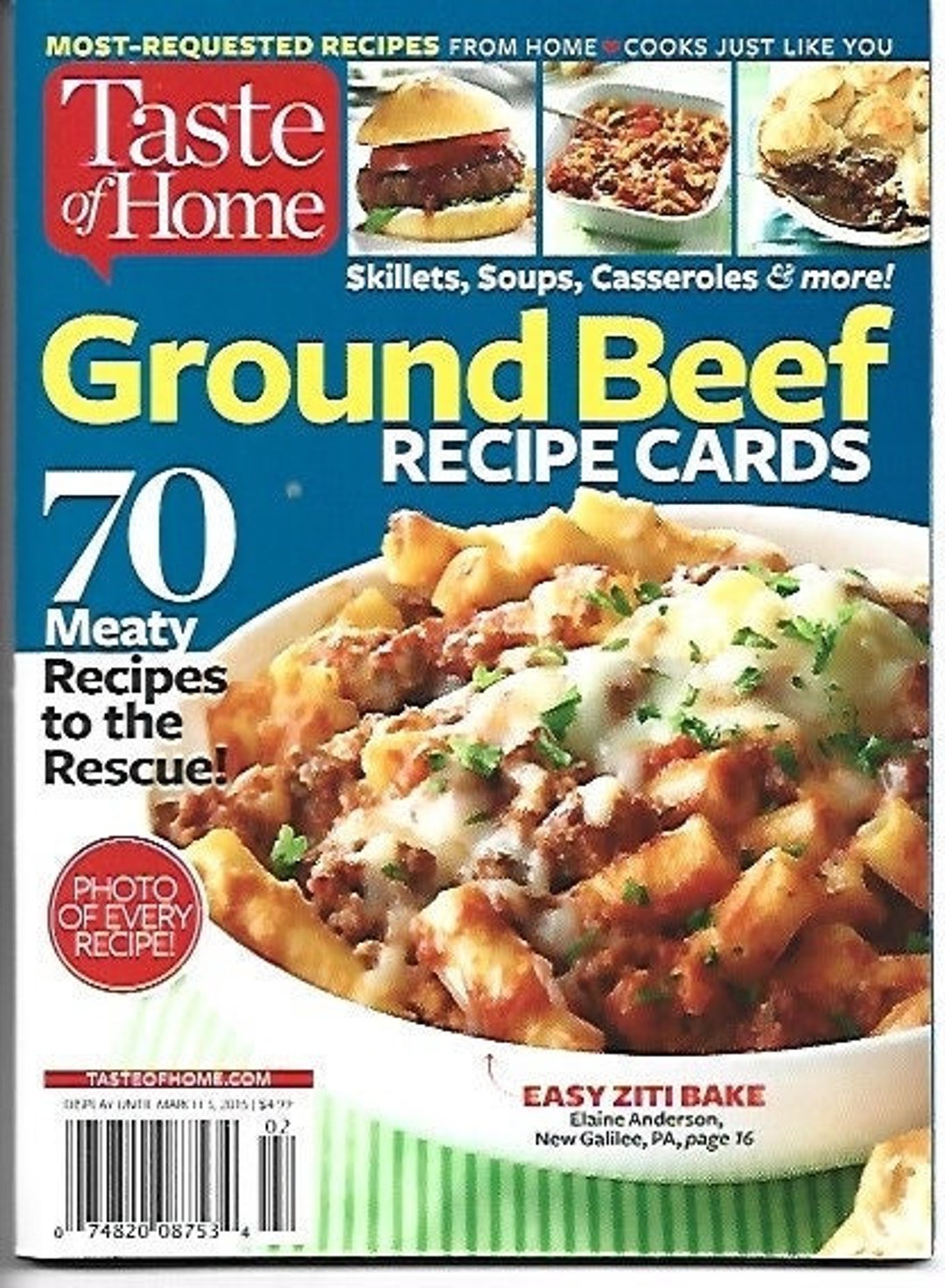 Taste of Home "ground Beef Recipes" Cookbook - Etsy