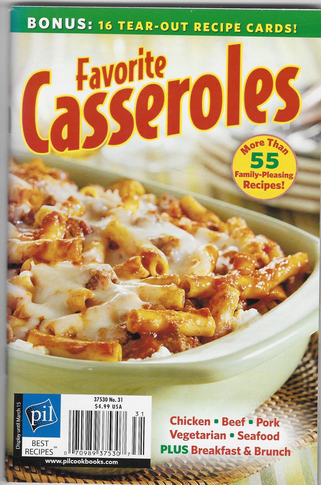 Pil Best Recipes "favorite Casseroles" Cookbook - Etsy