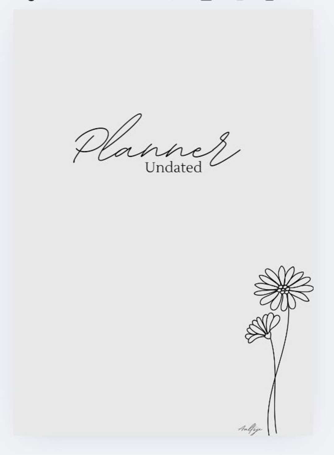 Undated Year Planner Without Dates Planners for New Year Minimalist ...