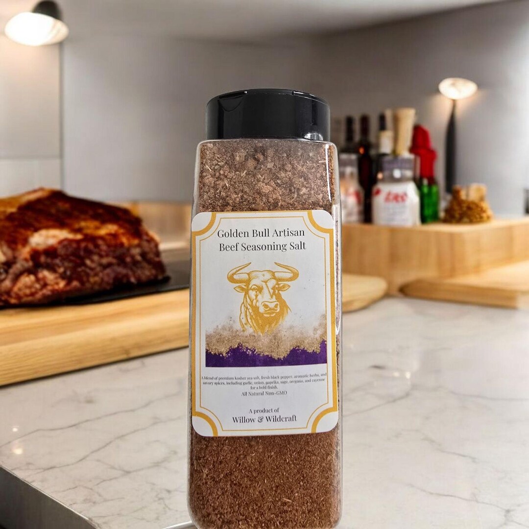 Golden Bull Artisan Beef Seasoning Salt – 16 Oz | Gourmet Blend for ...