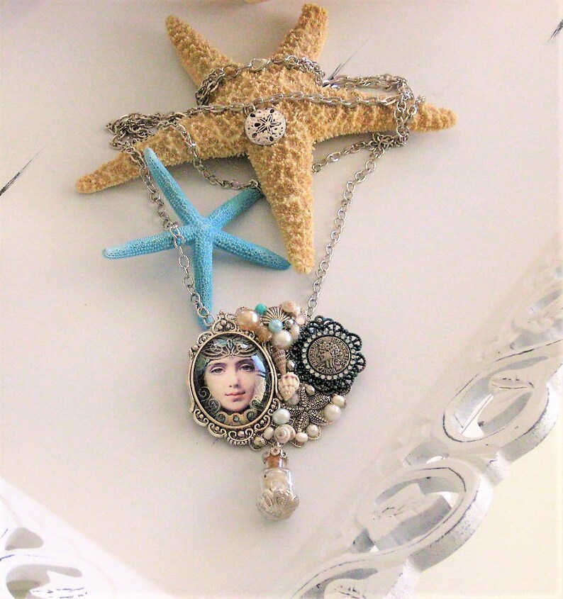 Mermaid Jewelry Mermaid Necklace Mermaid Brooch Statement | Etsy