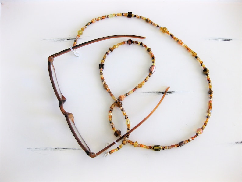 Brown Eyeglass Chain Women Glasses Chains Glasses Necklace Etsy