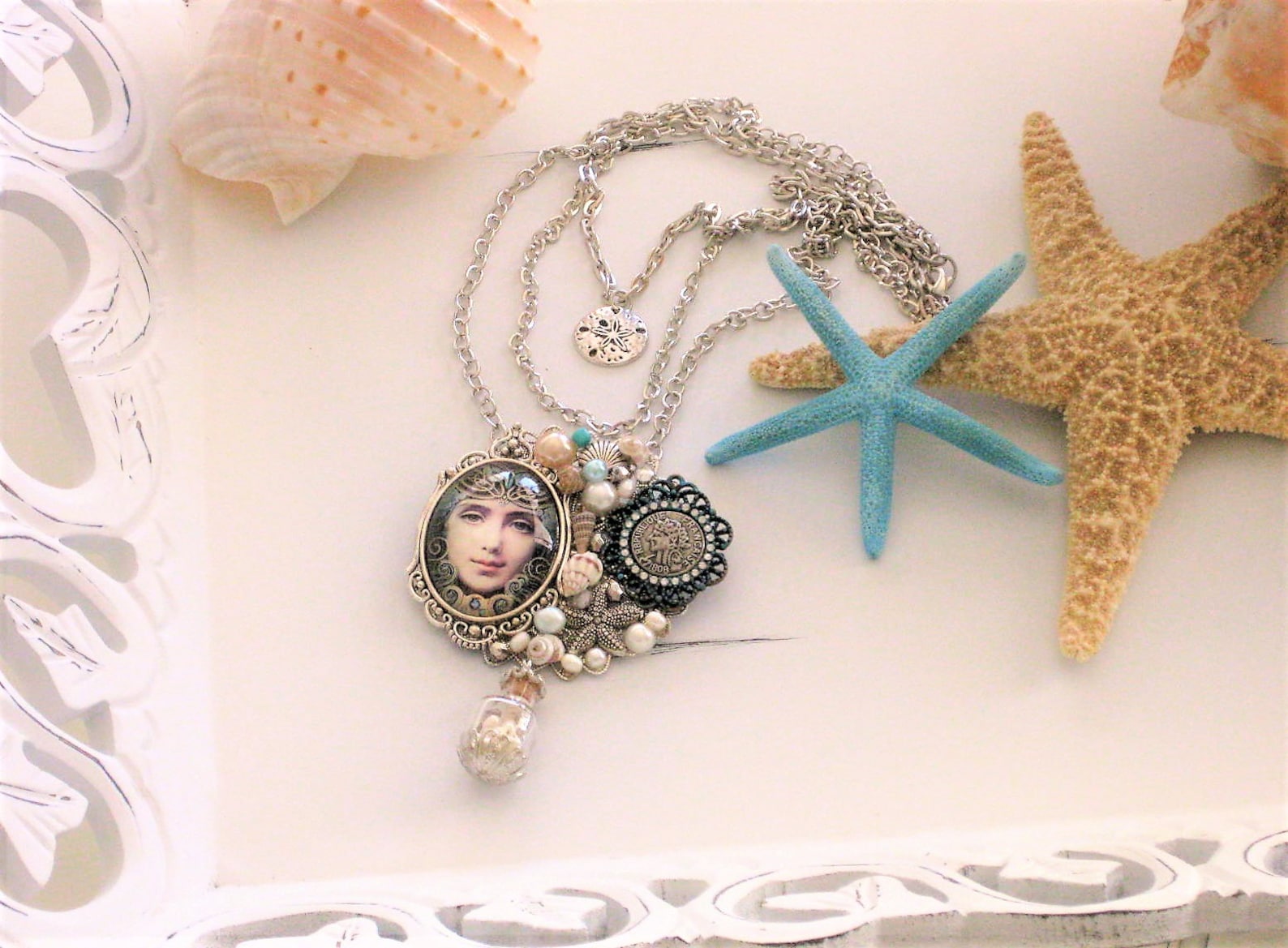 Mermaid Jewelry Mermaid Necklace Mermaid Brooch Statement | Etsy