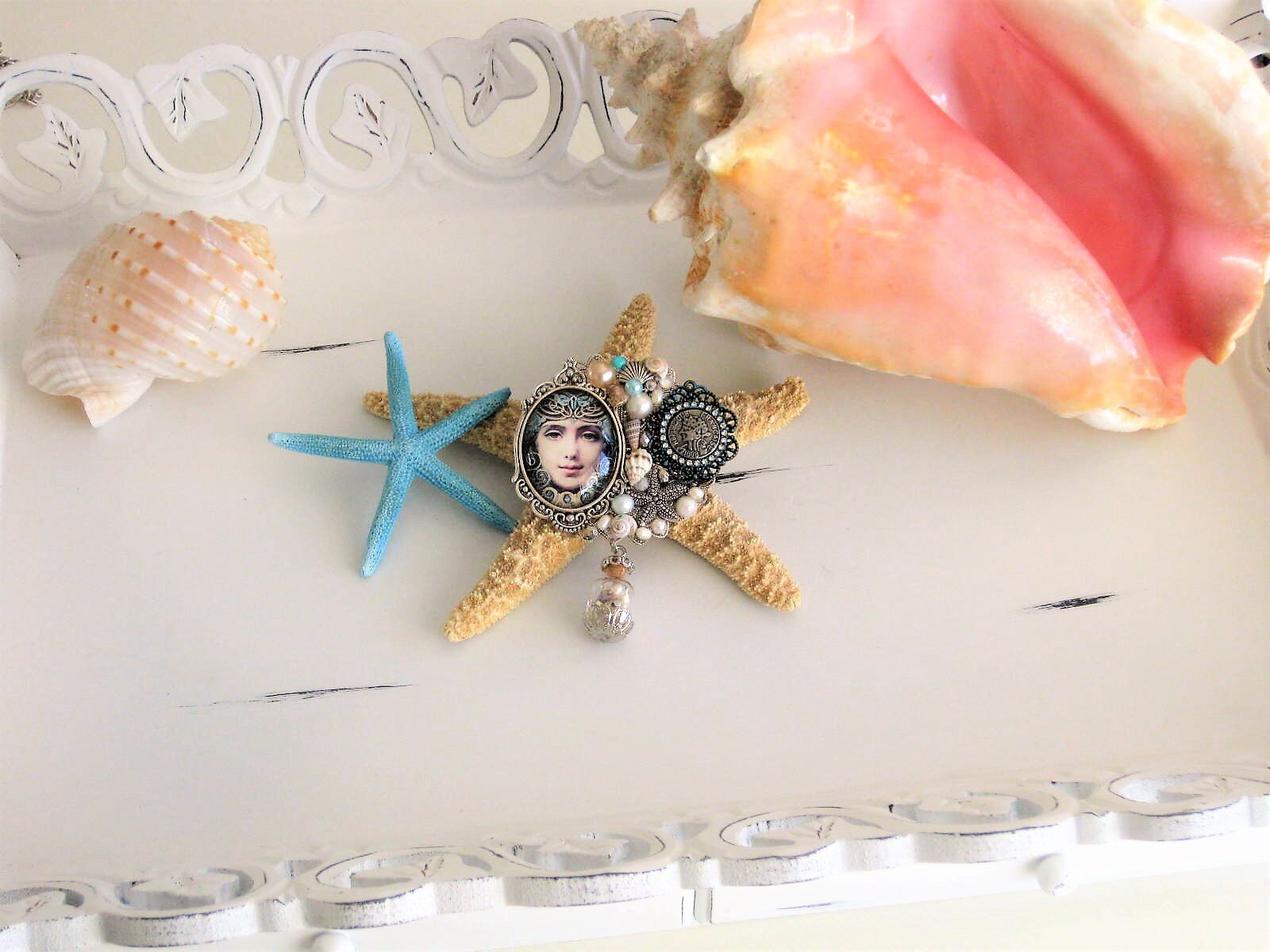 Mermaid Jewelry Mermaid Necklace Mermaid Brooch Statement | Etsy