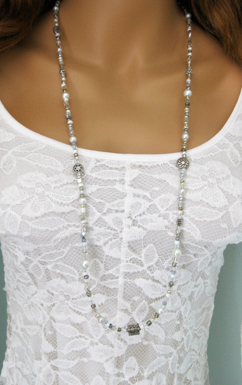 Silver Beaded Eyeglass Chain Eyeglasses Chain Holders Etsy