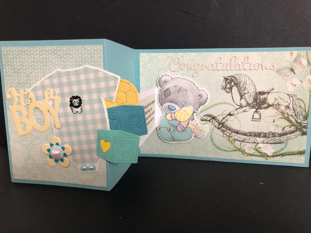 Handmade Baby Boy Card - Etsy