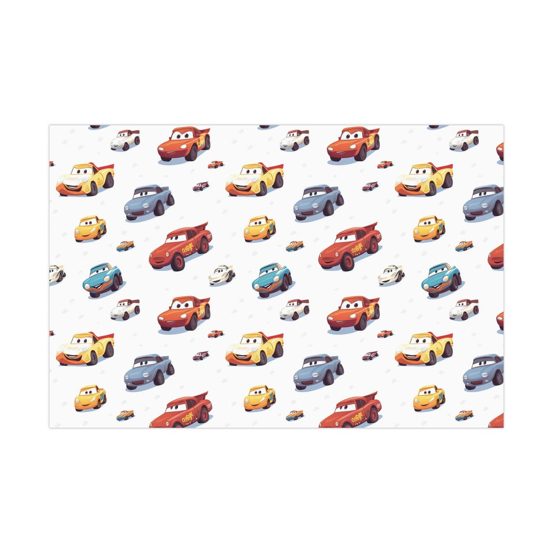 Cartoon Cars Wrapping Paper 2 - Etsy