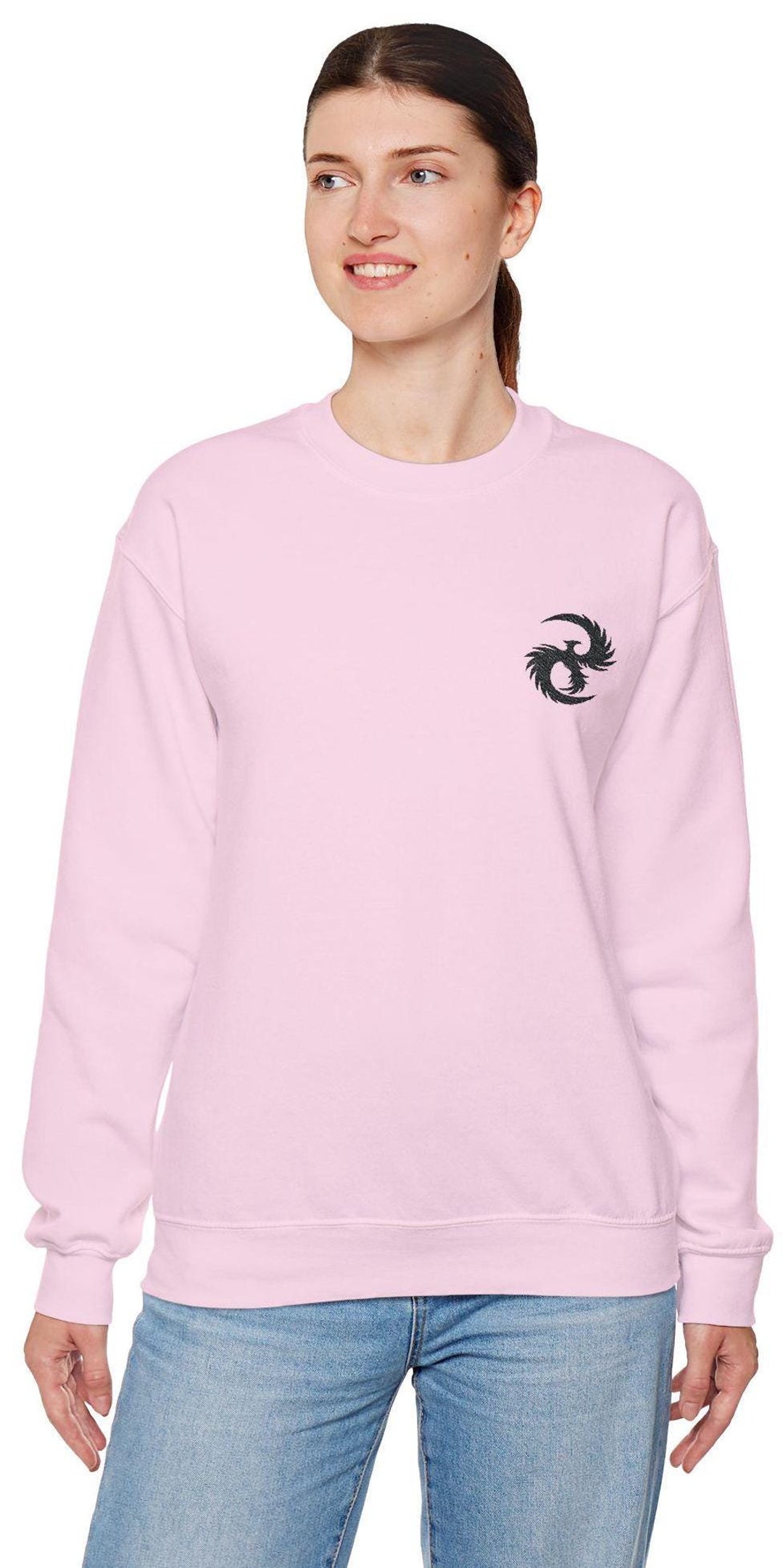 Phoenix Bird Embroidered Sweatshirt - Etsy