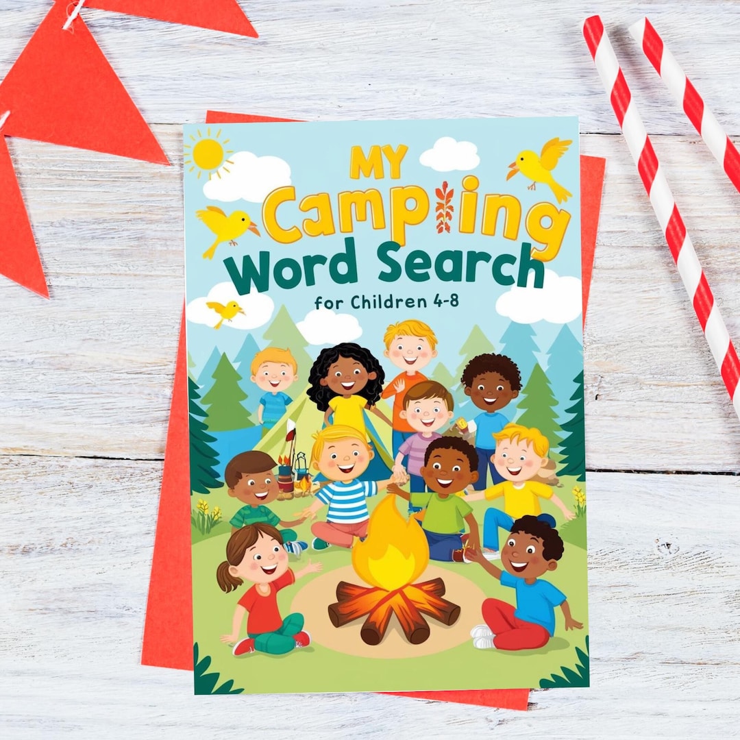 Camping Word Search Puzzle Book | Printable Kids Activity PDF | Fun ...