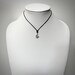 Sterling Silver Lotus Flower Pendant Choker Necklace on Black Leather ...