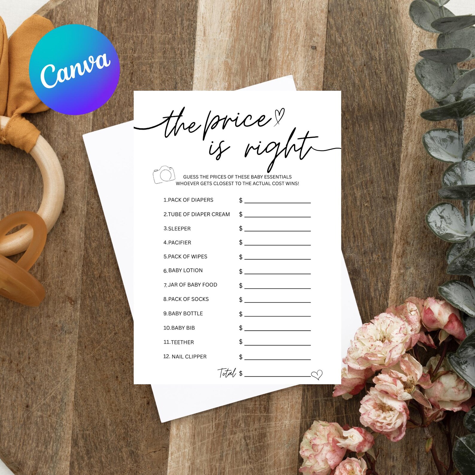 The Price is Right Baby Shower Game | Baby Price is Right | Guess the ...