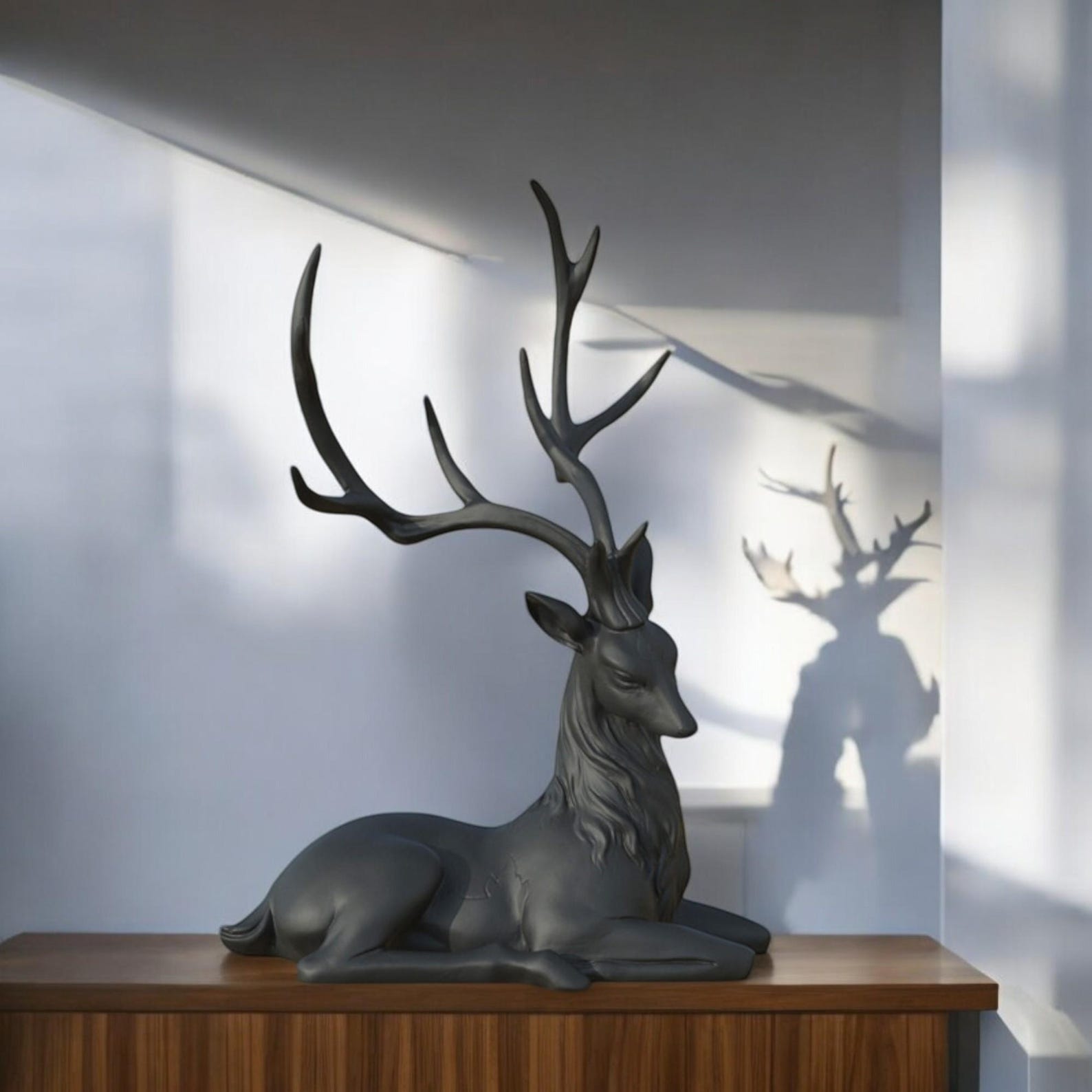 Nordic Deer Statue Set: Luxury Resin Elk Figurines - Etsy