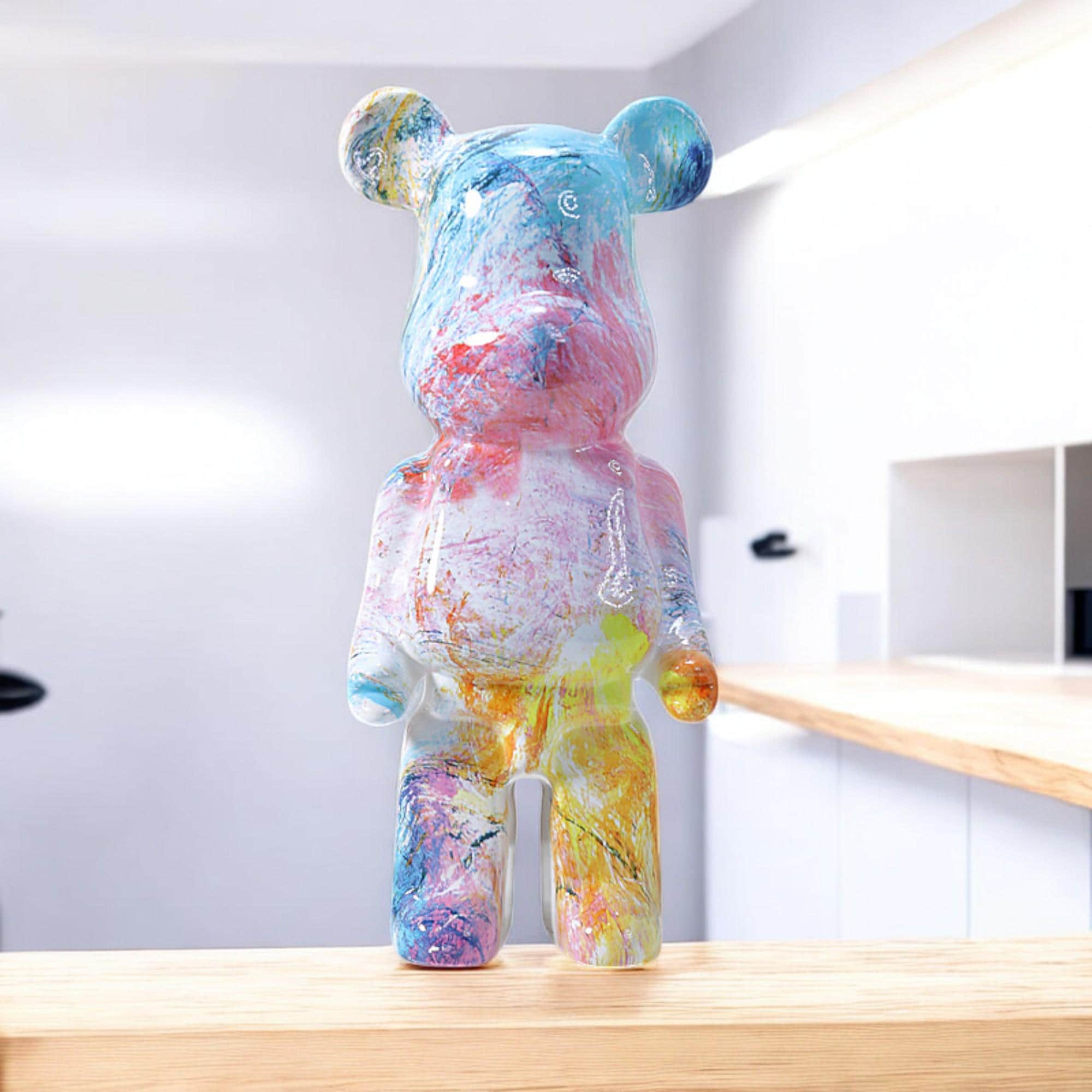 Decorative Graffiti Bearbrick Statue - Colorful Bearbrick Figurine for ...