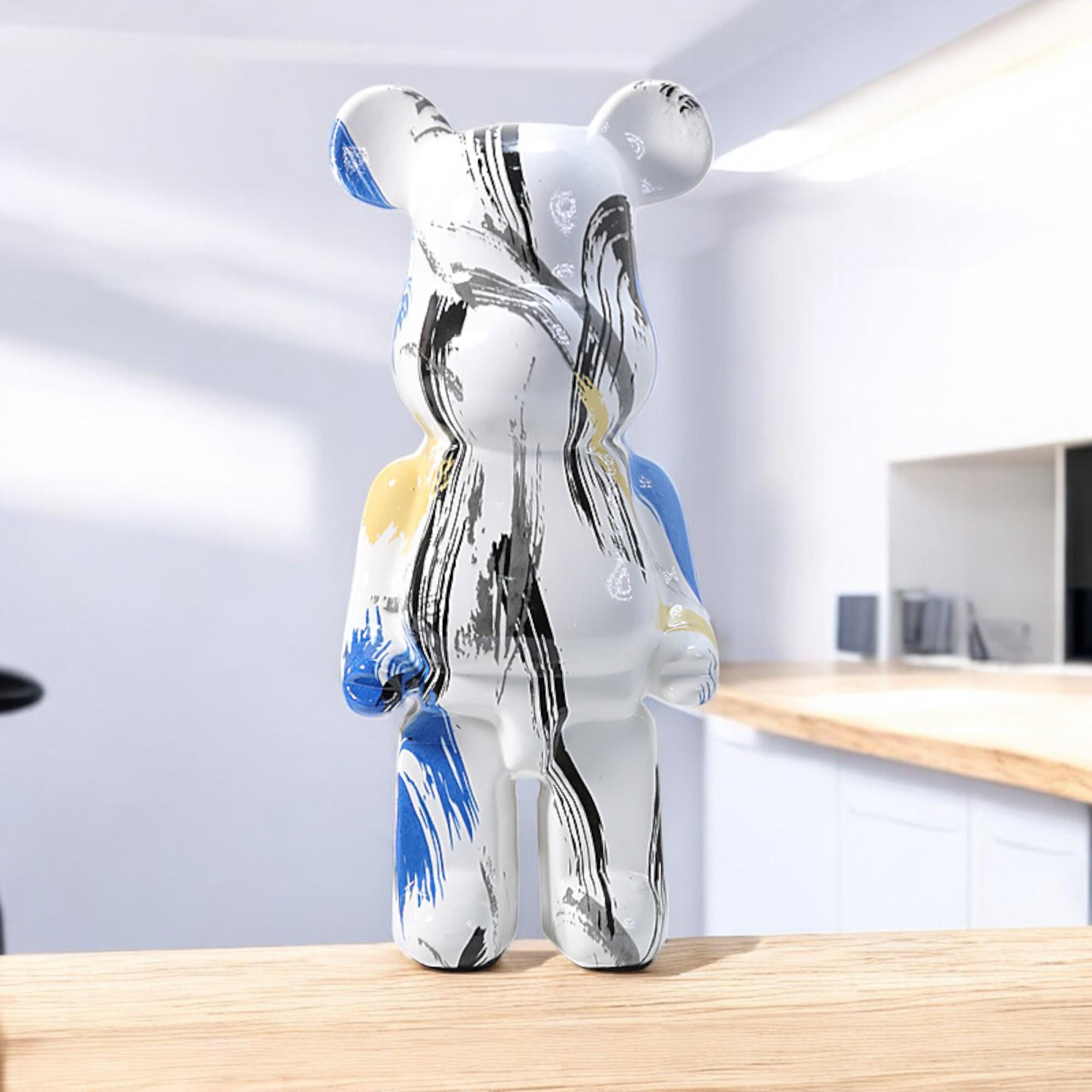 Decorative Graffiti Bearbrick Statue - Colorful Bearbrick Figurine for ...