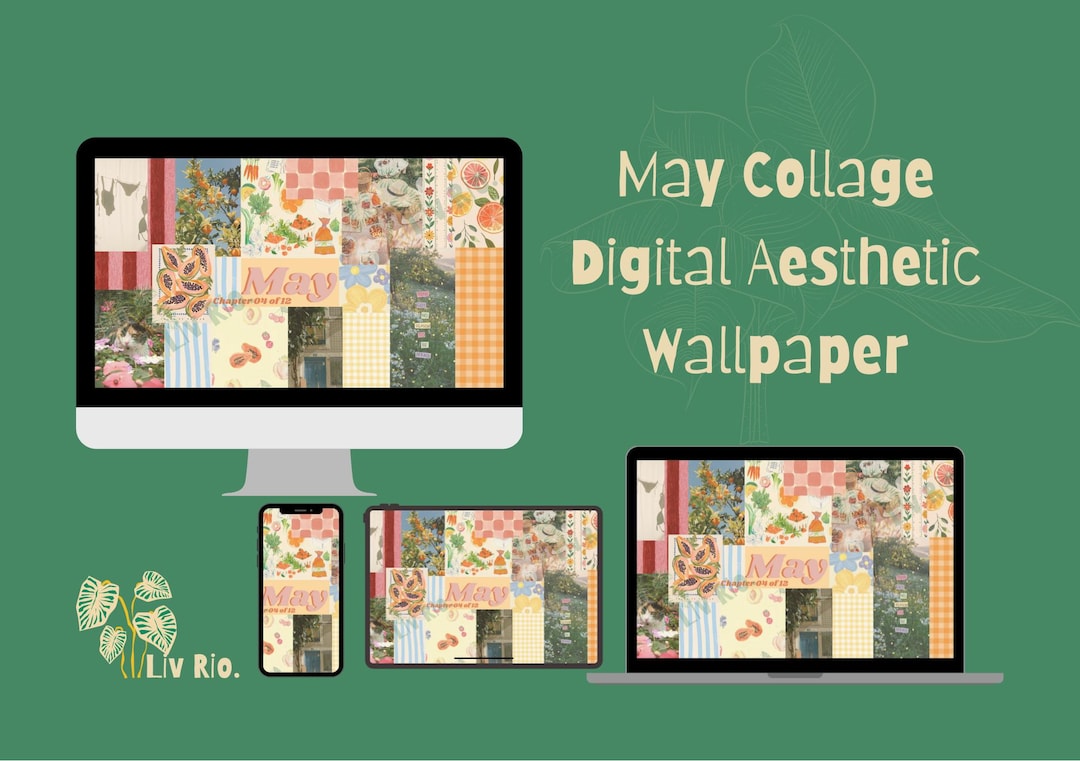May Collage Digital Wallpaper - Etsy