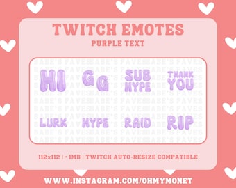 X30 Purple Emotes Bundle for Twitch and Discord | Sparkle, Cute ...