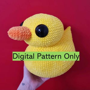 Digital PDF ONLY- Large Ducky Crochet Pattern - Etsy