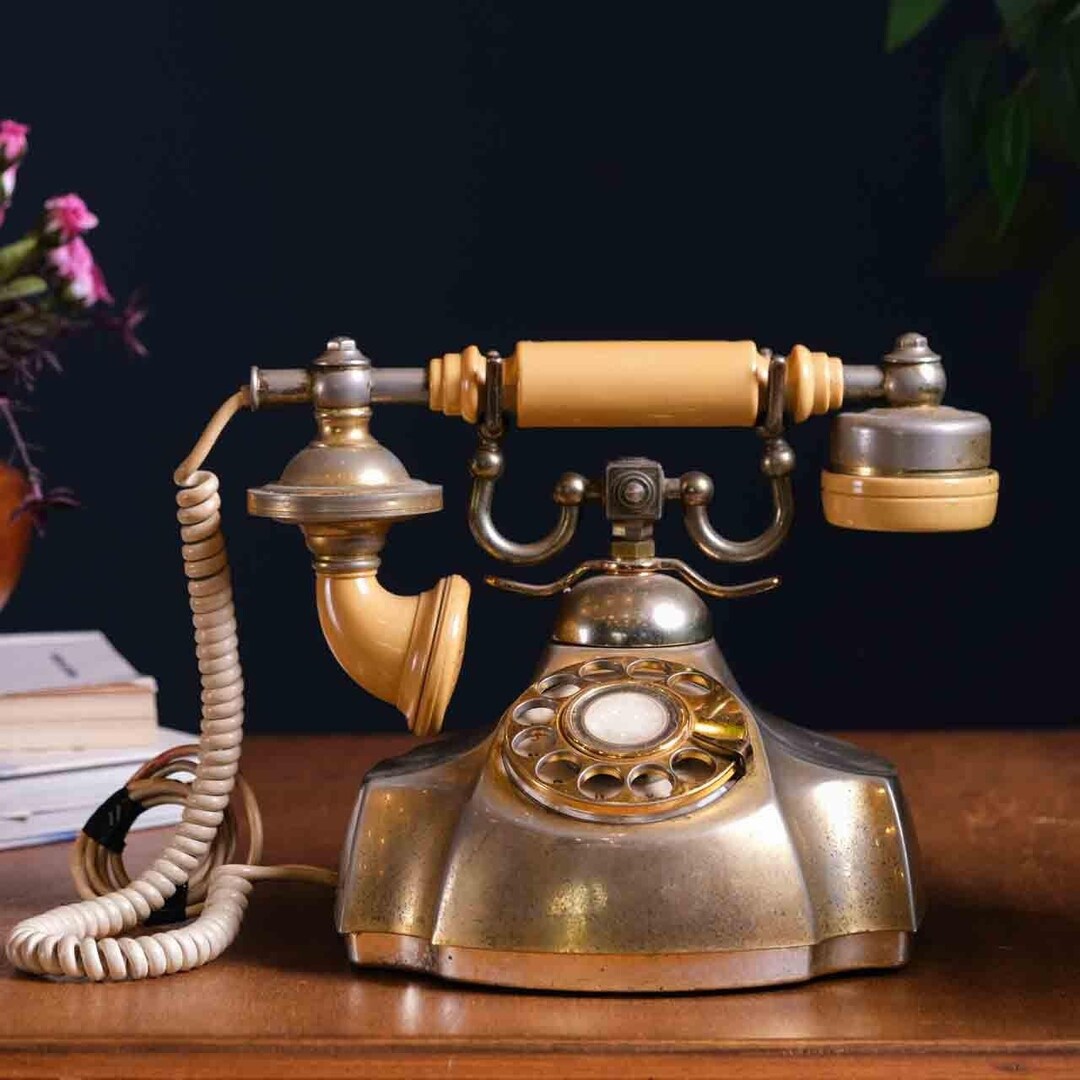 Japanese Made Vintage Metal and Bakelite Rotary Phone - Etsy