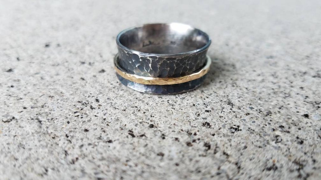 Spinner Ring, Fidget Ring, Wedding Band - Etsy