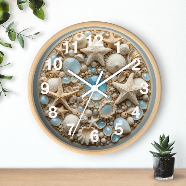 Coastal Beach Themed Wall Clock - Etsy