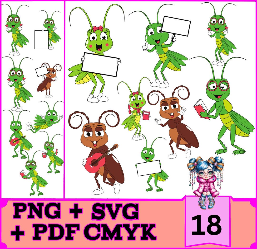 18 Cricket Insect SVG, PNG, PDF - Detailed Cricket Design for Cricut ...