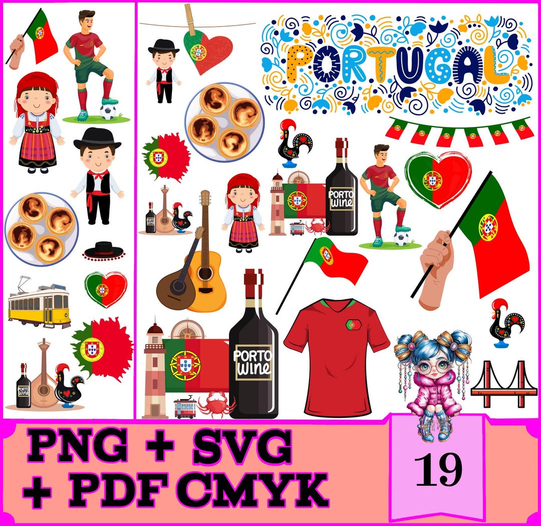 19 Icons De Portugal Digital Stickers PNG, SVG, PDF Files for Goodnotes ...