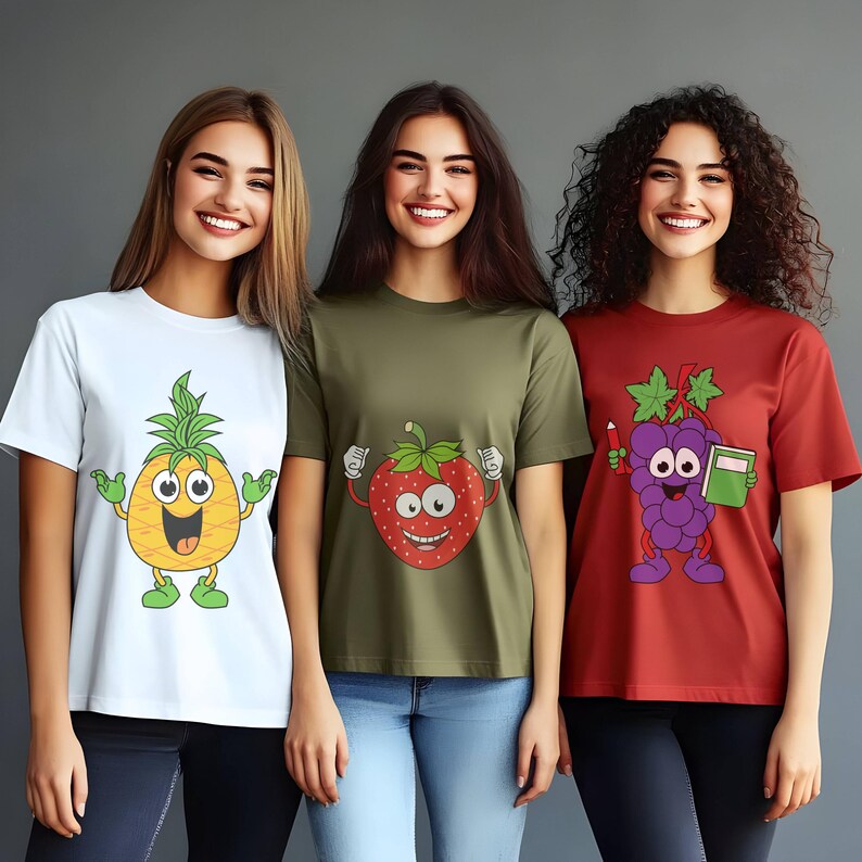 Cute Fruit Clipart - Clip Art Set of Orange, Apple, Banana, Fruit ...