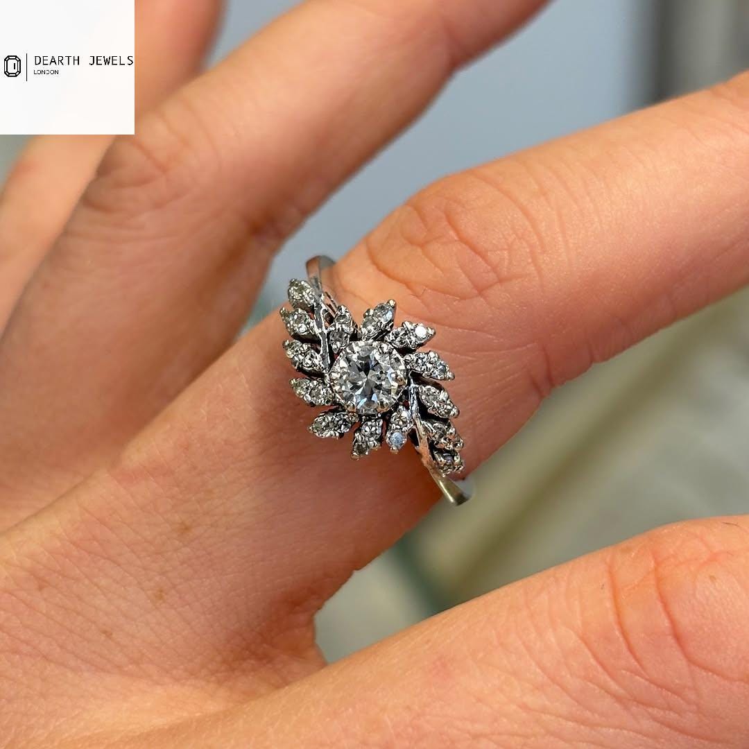 Hollywood Glam Fibonacci Spiral Ring - Vintage Style Inspired Lab ...