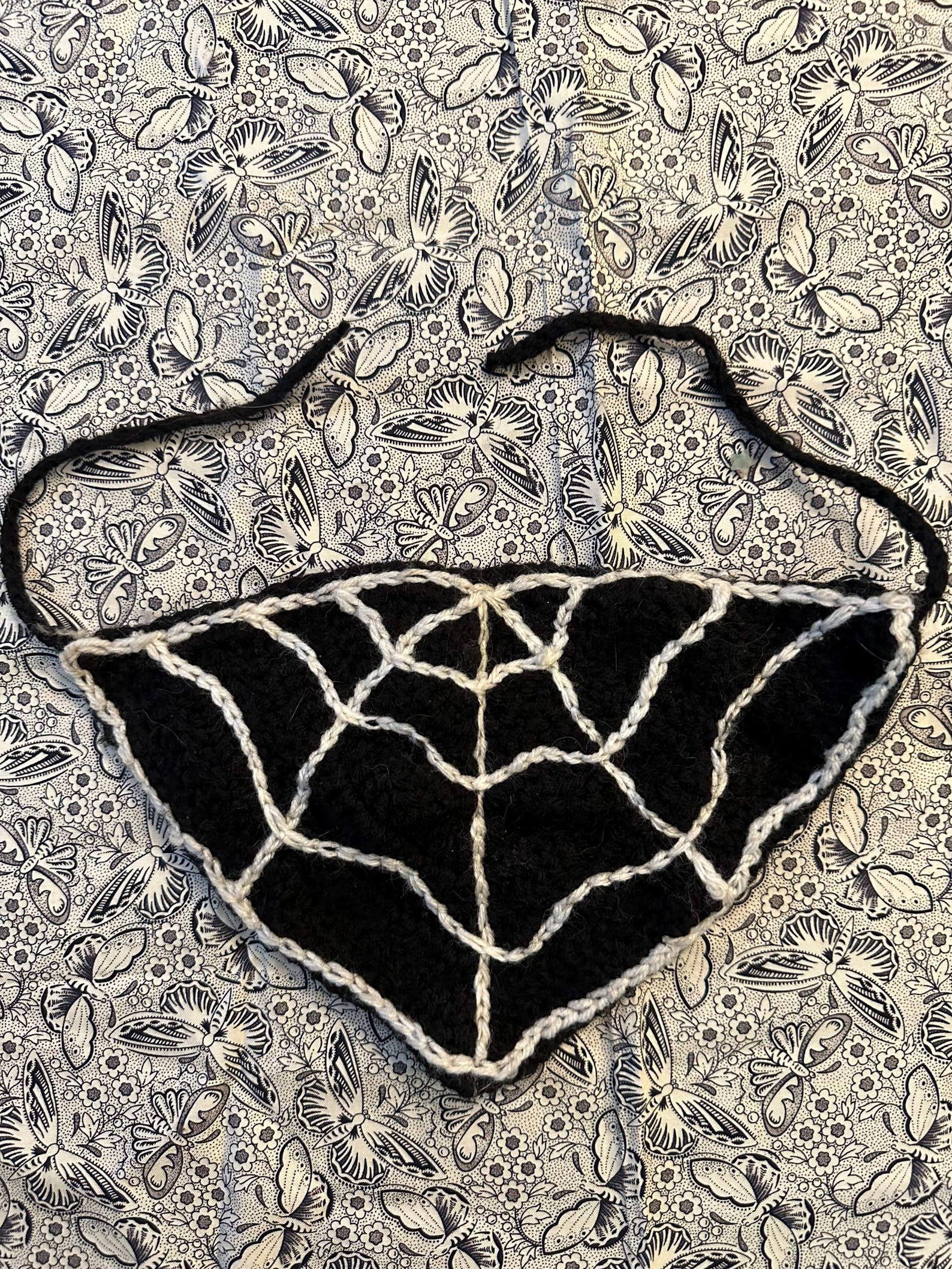 Crochet Spiderweb Bandana - Etsy