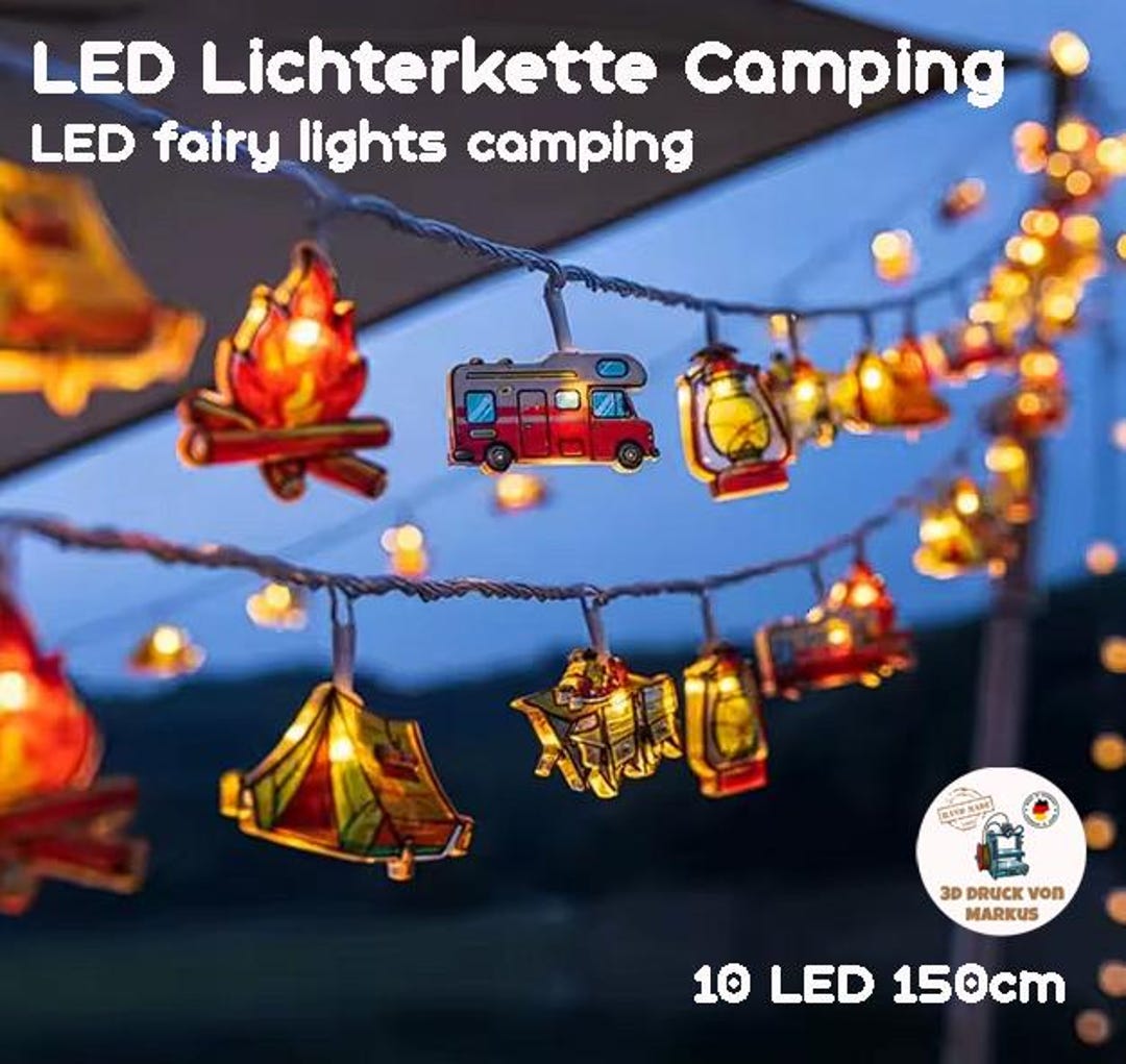Fairy Lights Camping, Outdoor Adventure, Camper Van, Motorhome, Tents ...