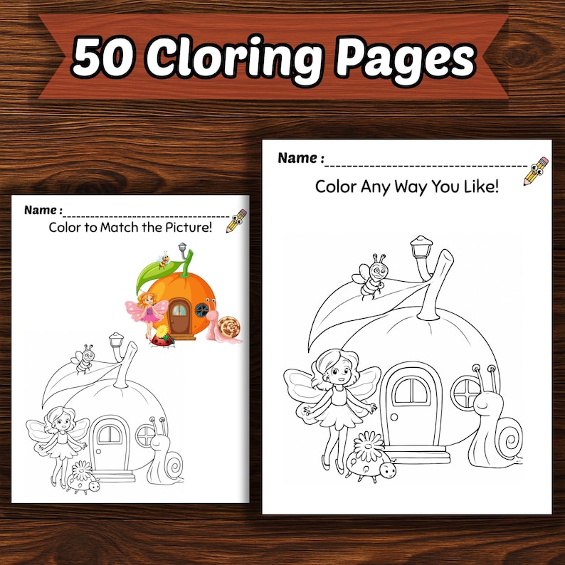 Nature Coloring Pages for Kids, Color Match, Free Coloring, Easy ...