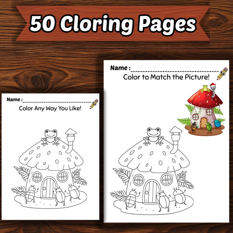 Nature Coloring Pages for Kids, Color Match, Free Coloring, Easy ...