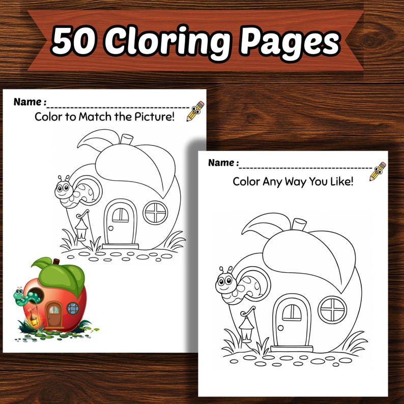 Nature Coloring Pages for Kids, Color Match, Free Coloring, Easy ...