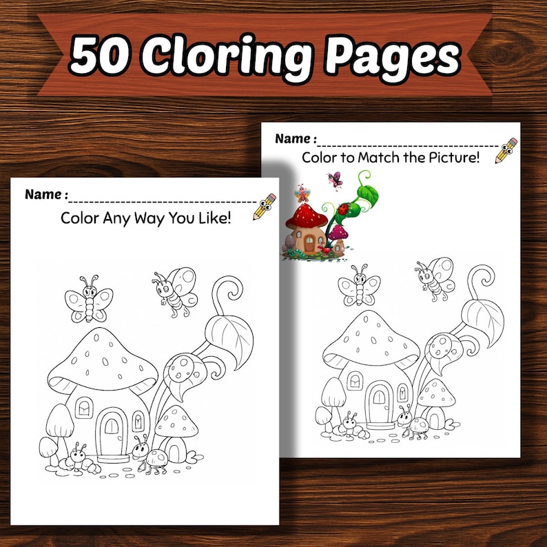 Nature Coloring Pages for Kids, Color Match, Free Coloring, Easy ...