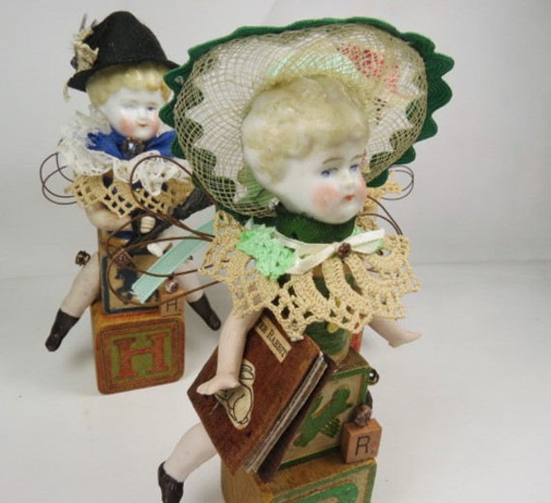 Art Doll ramona Assemblage Doll With Antique - Etsy