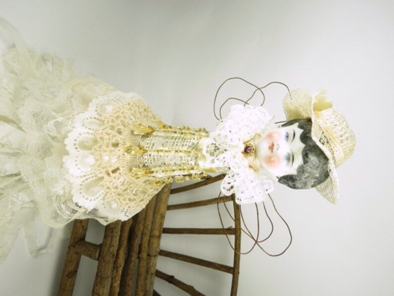 Art Doll Angel waiting Assemblage Art Angel - Etsy