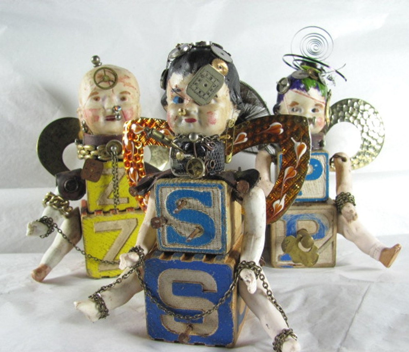 Angel "spike" Steampunk Assemblage Art Doll - Etsy