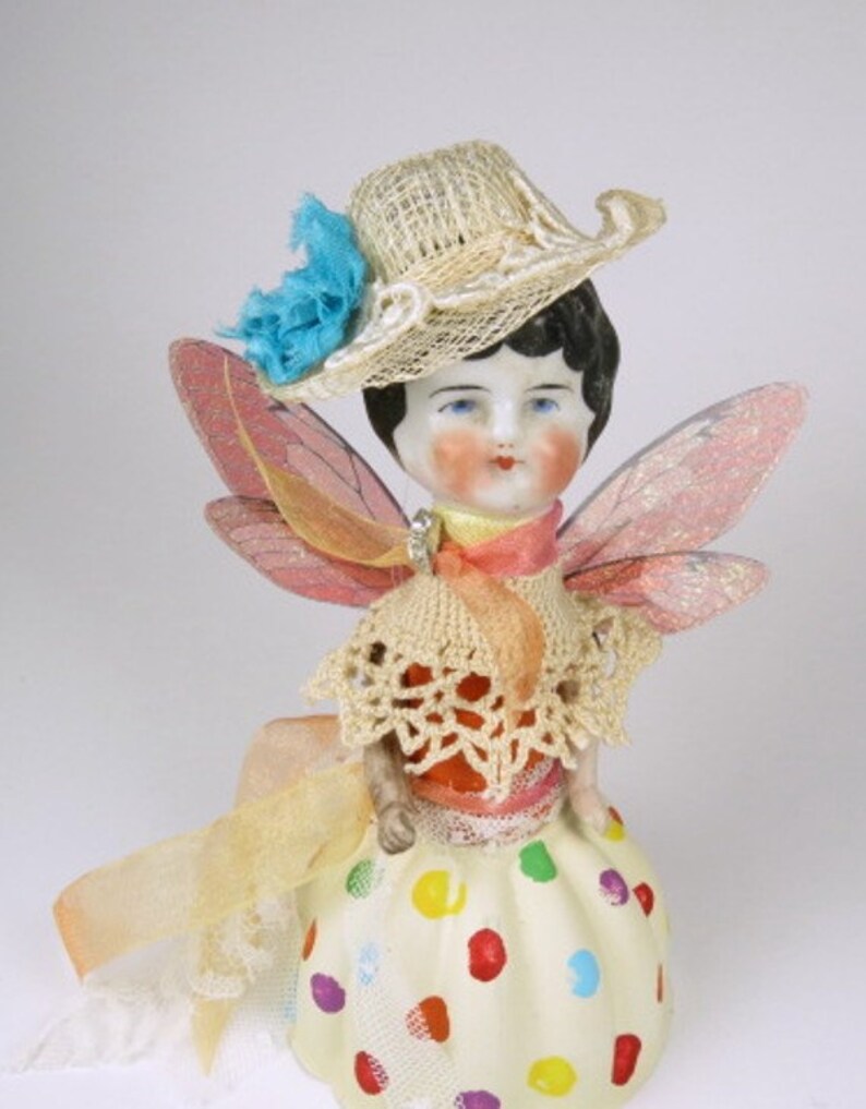 Angel dotty Assemblage Art Doll - Etsy