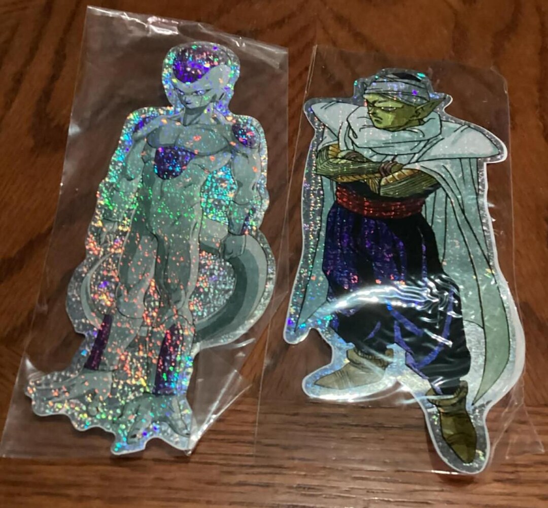Dragon Ballz Frieza & Piccolo 1990s Glitter Stickers/decal Pair 23cm ...