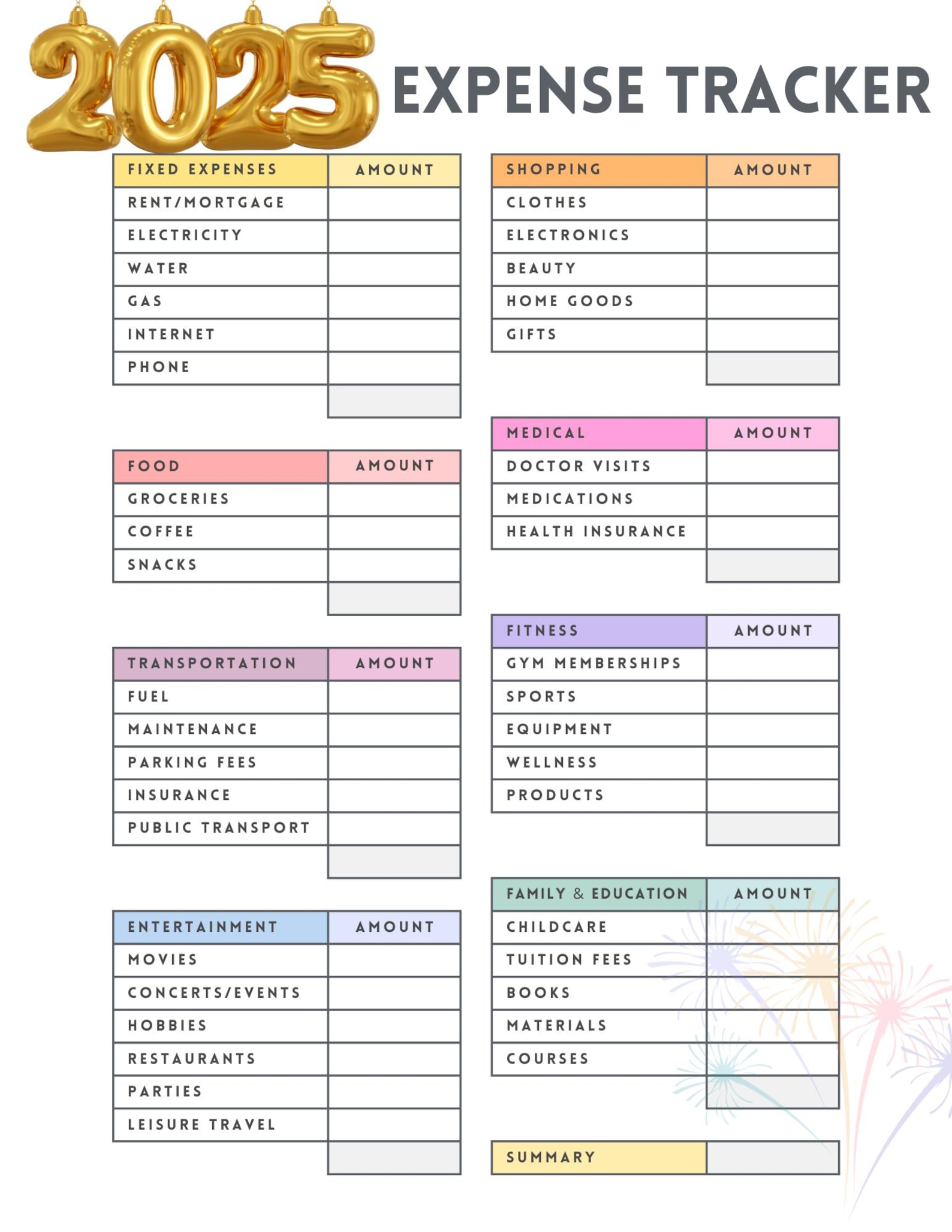 2025 Expense Tracker, 2025 Calendar, 2025 Journal - Etsy