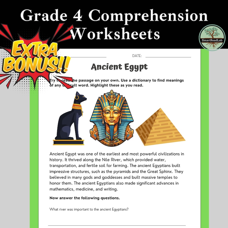 Grade 4 Reading Comprehension Worksheet - 4th Grade Reading Activities ...