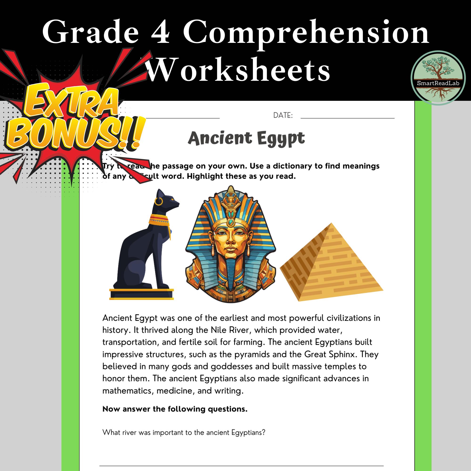 Grade 4 Reading Comprehension Worksheet - 4th Grade Reading Activities ...