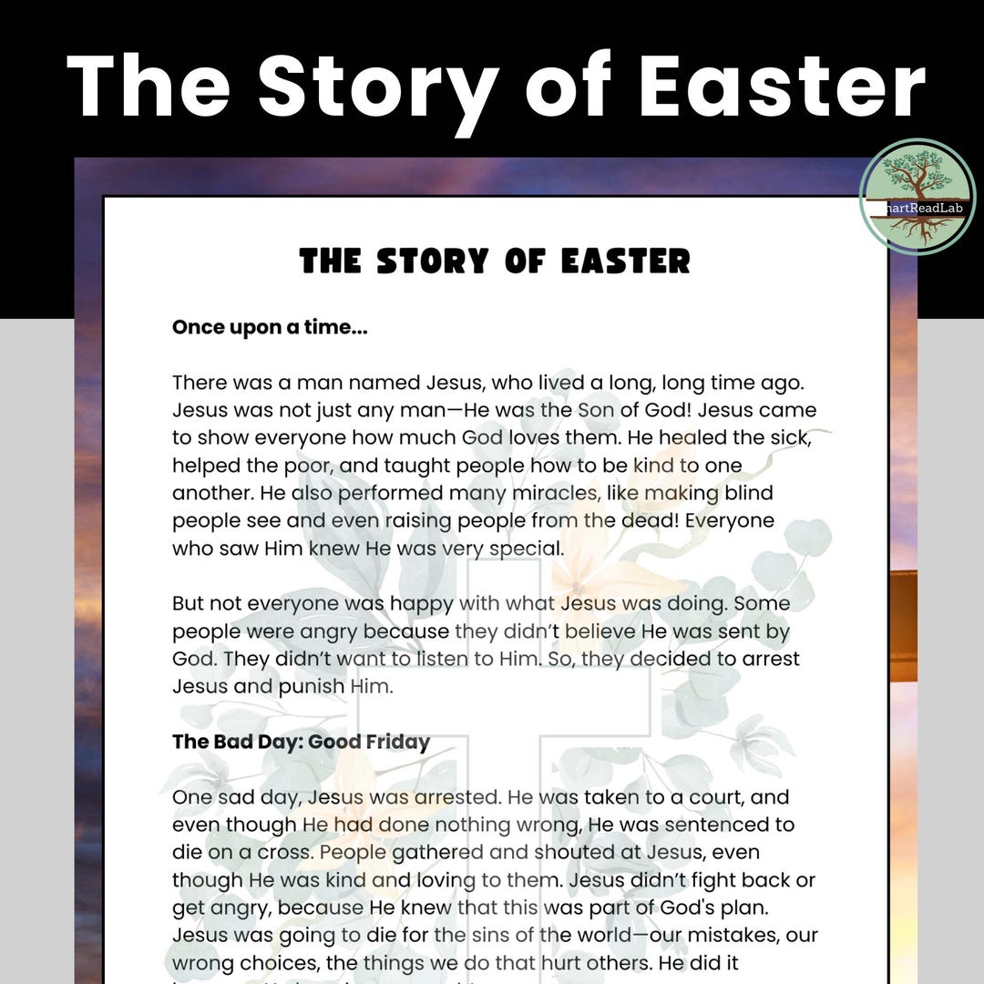 Printable Easter Story for Kids – Faith-based Children’s Story About ...