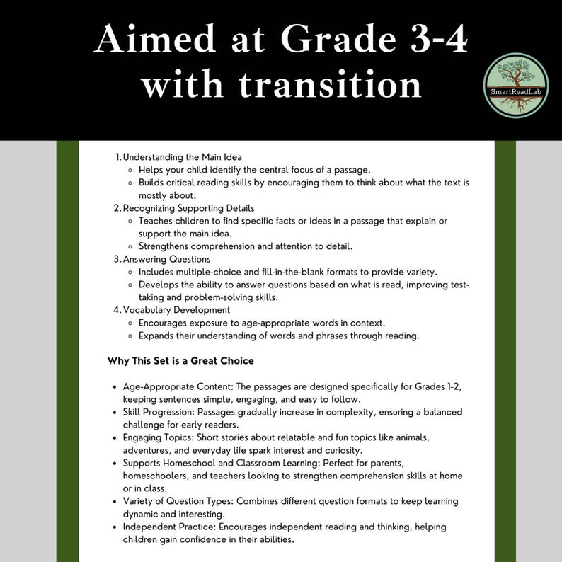 3rd-4th Grade Reading Comprehensions Bundle - Reading Comprehension ...